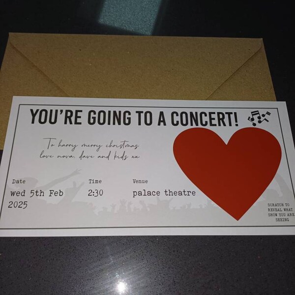 Personalised Surprise Birthday Card | Personalised Surprise Concert ...