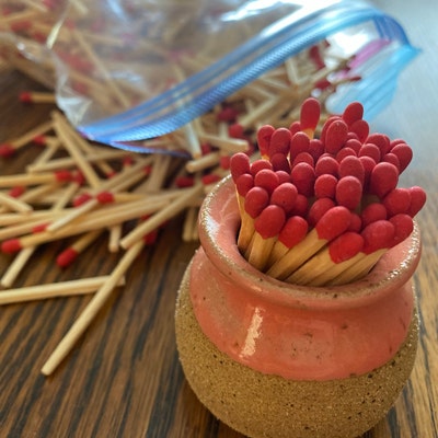 Modern Matchstick Bottle With Striker. 100 Long Safety Matches - Etsy