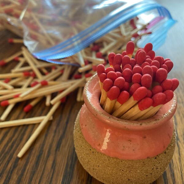 Modern Matchstick Bottle With Striker. 100 Long Safety Matches - Etsy