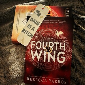 Fourth Wing Inspired dain is a Bitch Holographic Bookmark - Etsy