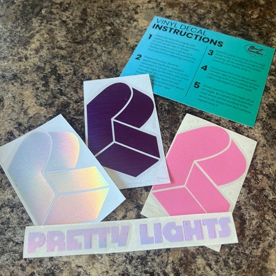 PL Pretty Lights OG Logo Outlined Decal Sticker, Car Decal, Laptop ...