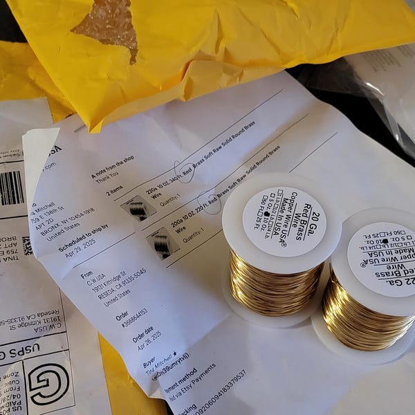 14ga. 5ft. - Copper and Brass Twisted Fancy Wire Made in USA ( Genuine ...