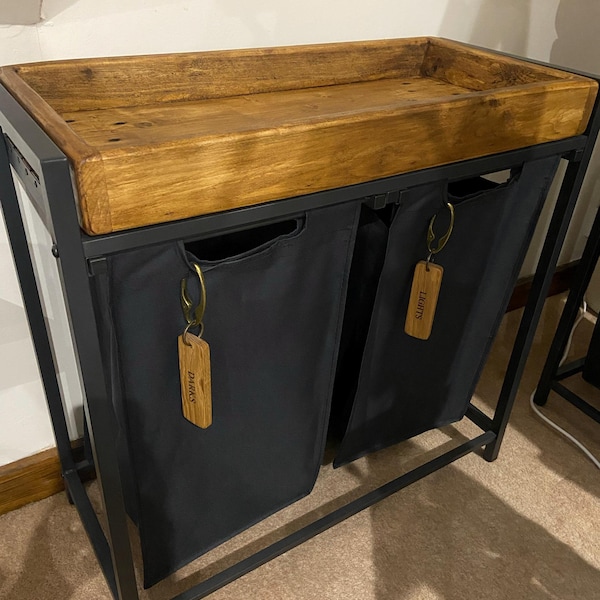 Reclaimed Wooden Laundry Basket With Lid / Handcrafted Rustic Laundry ...