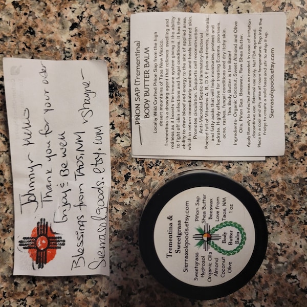 Piñon Sap & Sweetgrass-body Butter Balm-1/2/4/6oz-fresh per Order ...