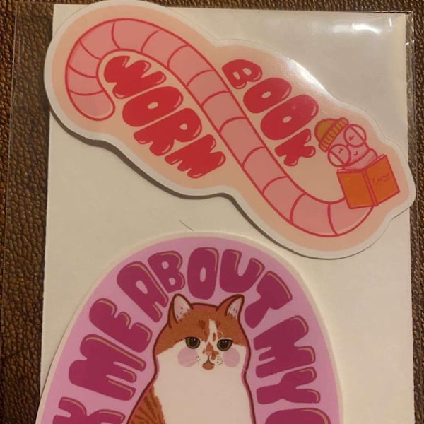 Book Worm Sticker | Reading Sticker | Book Club - Etsy