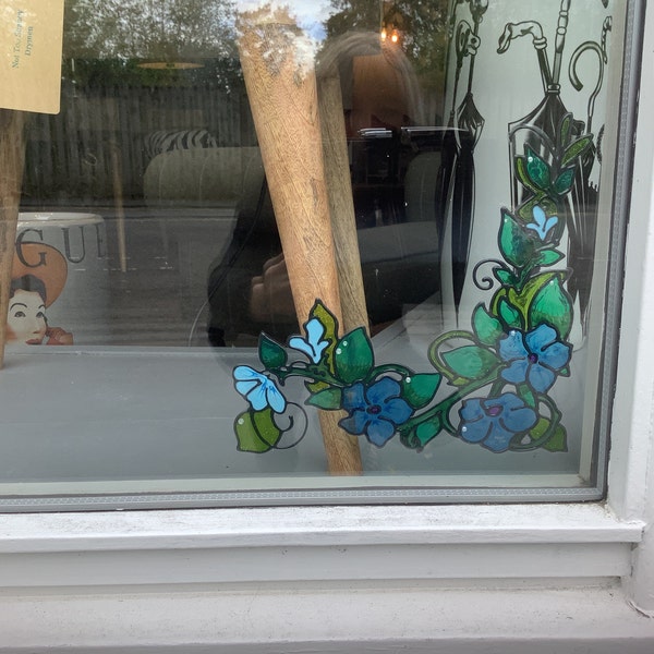 Corner Flower Window Clings - Etsy