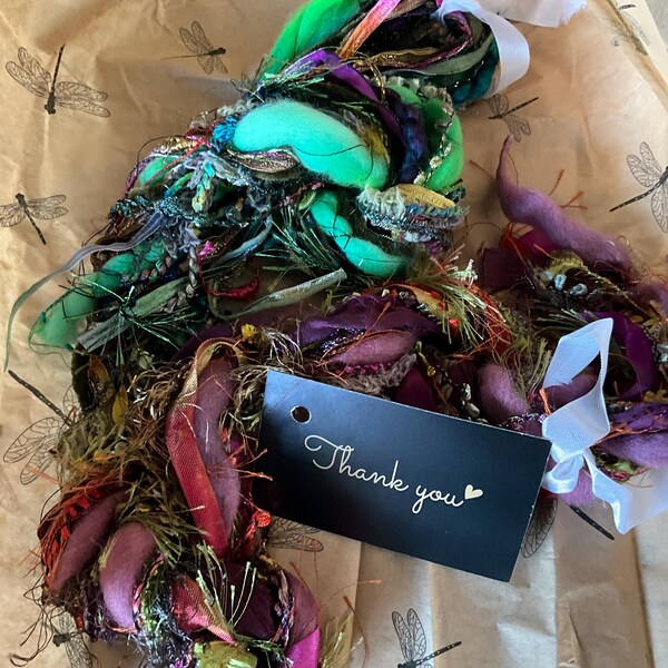 Dryad Fantasy Elements 12yd 6x2 Fiber Art Yarn Bundle . Bronze Moss ...