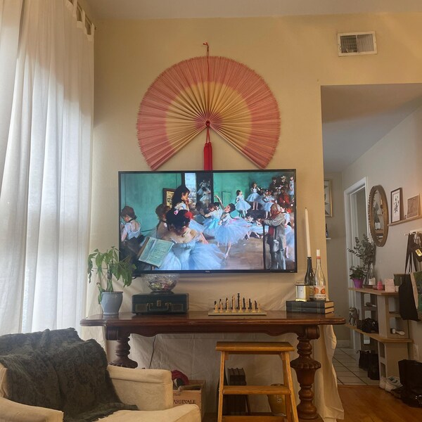 Wall Fan Decor, Bamboo Decorative Fans, Handcrafted Bamboo Fan, Boho ...