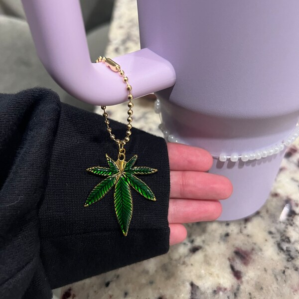 Tumbler Charm Marijuana Leaf - Etsy