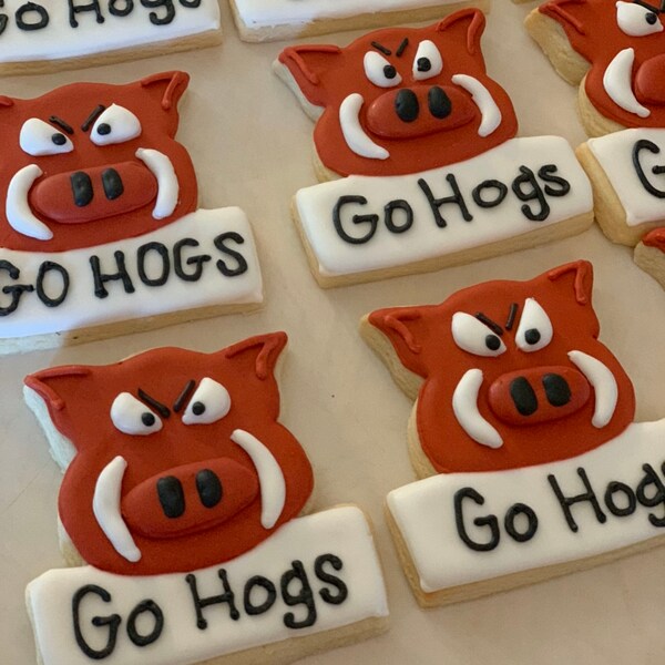 Razorback With Plaque Cookie Cutter (designed by Stephanie Reeves ...