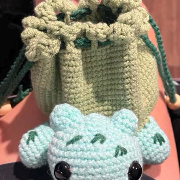Crochet Pokemon Inspired Onion Frog Amigurumi Pattern: Fun Pouch PDF - Etsy