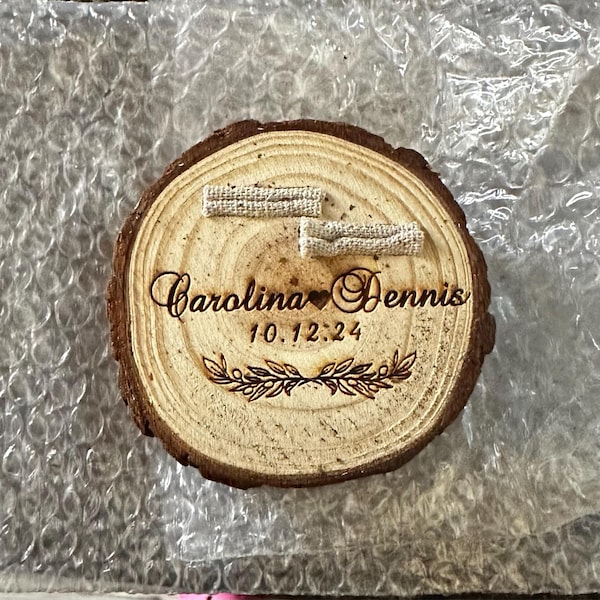 Tree Stump Wedding Ring Box, Tree Stump Ring Bearer Box, Double ...