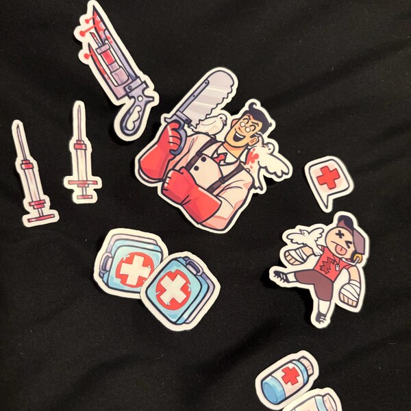 MEDIC! TF2 Vinyl Sticker Pack - Etsy