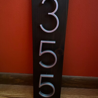 Circular House Number Sign, Round Address Plaque, Wood Home Address ...