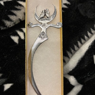 The Lilith Hair Dagger, Witch Hair Stick, Witch Hair Sword, With Athame ...