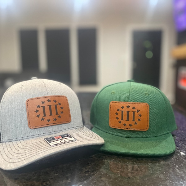 Blank Leather Hat Patches, Rectangle Laserable Leatherette Patch With ...