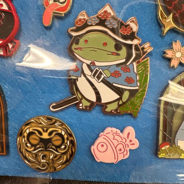 Toad Samurai Pin // Enamel Pin-toad Enamel Toad Samurai Enamel Pin-toad ...