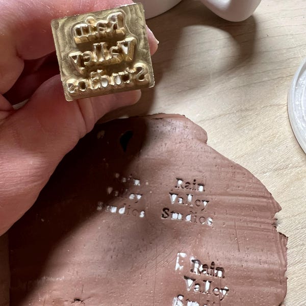 Custom Clay Stamp With Your Name, Personalized Pottery Stamp, Clay ...