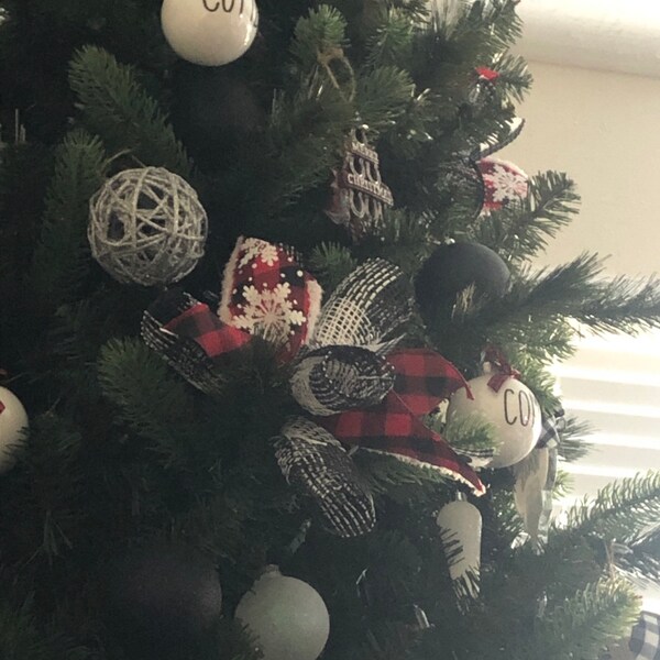 Christmas Picks for Tree, Christmas Tree Decorations, Mesh&ribbon Picks ...