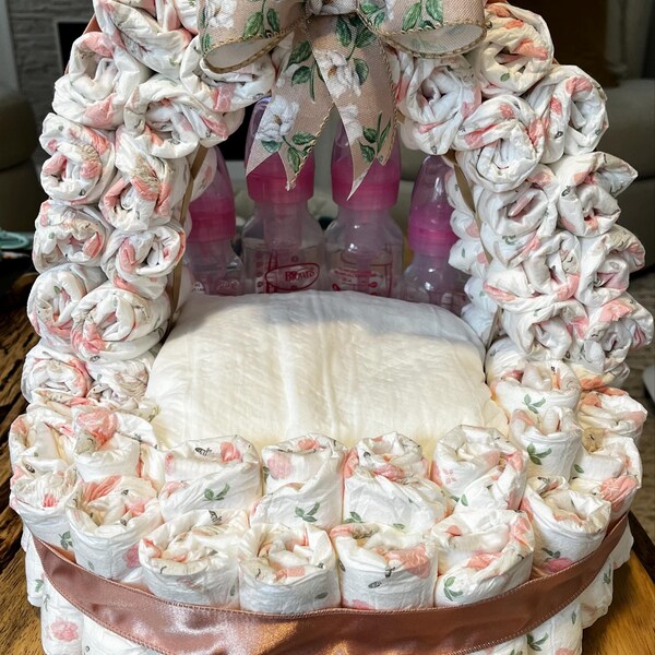 Diaper Bassinet • PATTERN • Diaper Cake for a Baby Shower • Expectant ...
