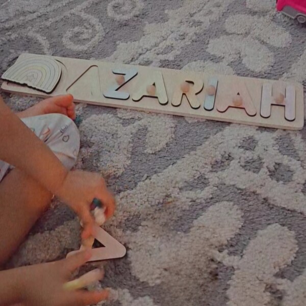 Christmas Gifts Personalized Name Puzzle With Numbers and Shapes ...