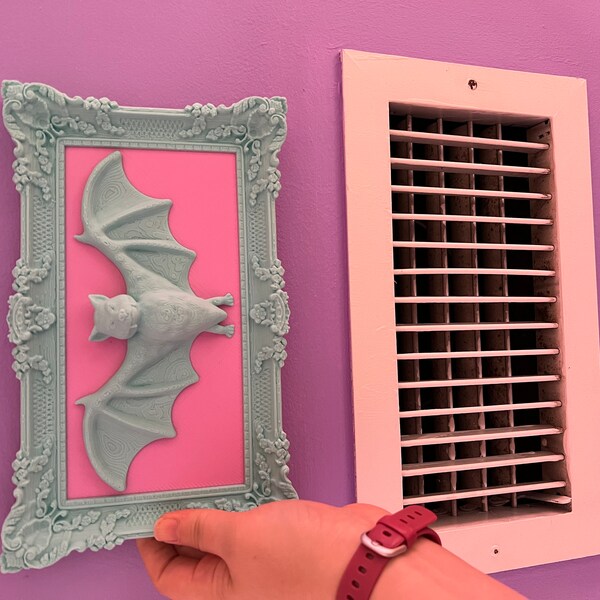 Bat Frame Wall Art • Gothic Home Decor • 3D Printed - Etsy