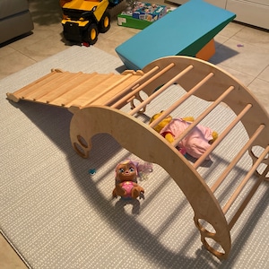 Montessori Set Foldable Triangle Climbing Arch Ramp With | Etsy