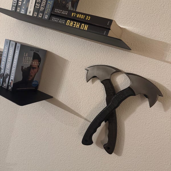 Tomahawk Wall Mount Double, Display Axe Holder Handmade, Wall Mount for ...