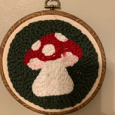 Mushroom Punch Needle Kit for Beginners Toadstool Fall Christmas Gift ...