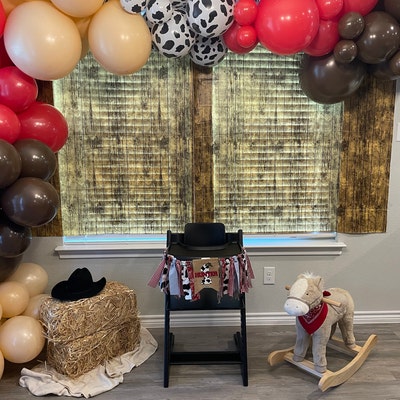 My First Rodeo Balloon Arch Western Theme, First Birthday, Red Bandana ...