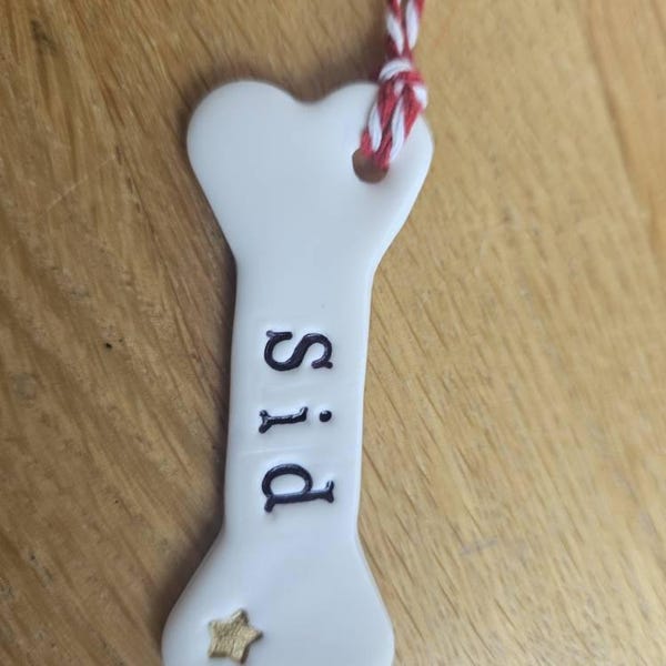 Dog Bone Personalised Clay Decorations - Pets, Personalised, Handmade ...
