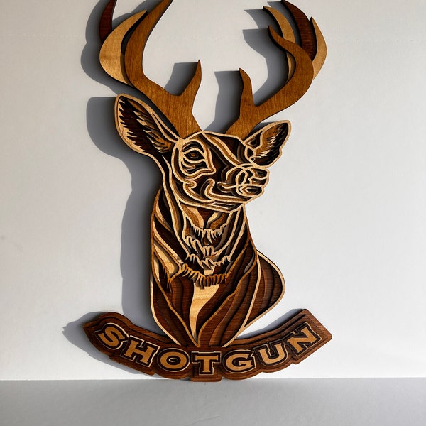 Multilayer Mountain Deer Laser Cut File Deer 3D Laser File SVG Layered ...