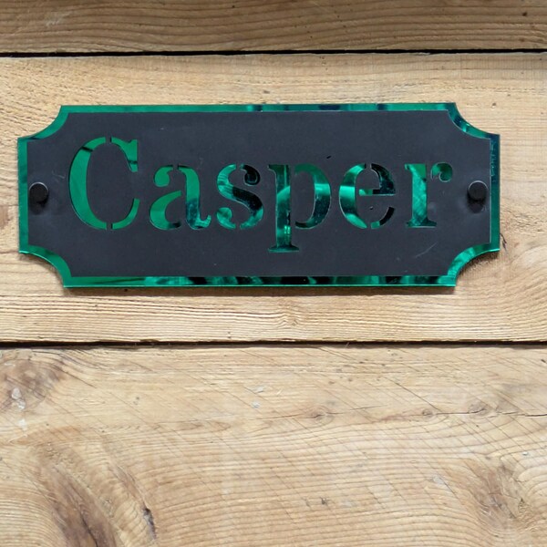 Stable Name Plate / Plaque Cut Out Traditional W/modern Twist Design ...