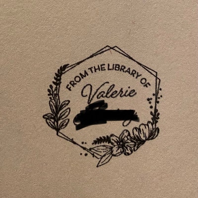 Library Stamp 48 Wooden or Self-inking Calligraphy Bookplate, Ex Libris ...