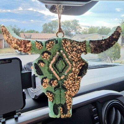 Aztec Bull Skull Car Freshie - Etsy