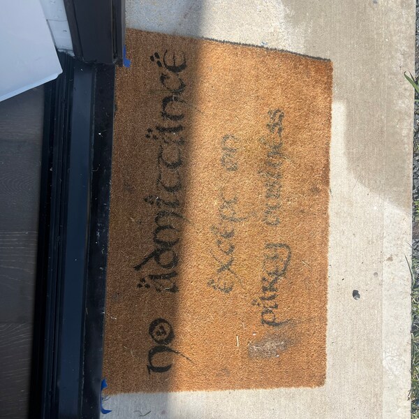Doormat No Admittance Except on Party Business, Welcome Doormat, Nerdy ...