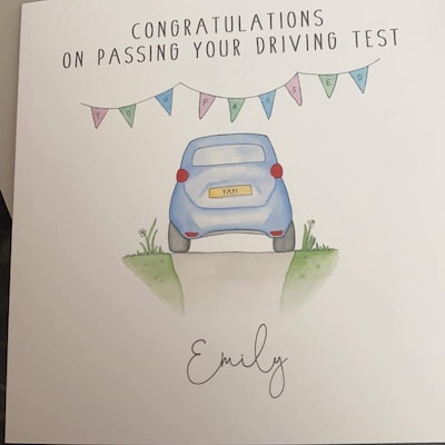 Personalised Well Done You Passed Your Driving Test Card - Etsy