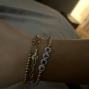 5 Bracelet Stack Stackable Gold Bracelets Personalized | Etsy