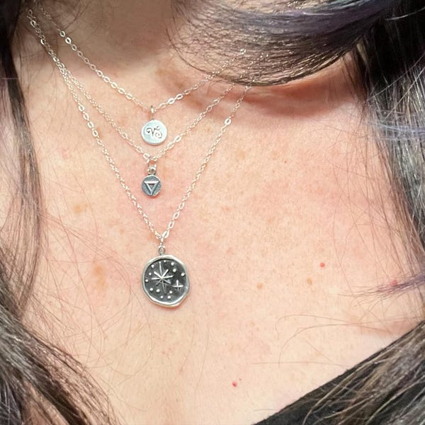 Sterling Silver Mobius Strip Necklace Small Math Mathematical Sculpture ...