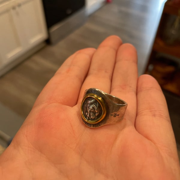 Vintage Ring, Medieval Ring, Carved Ring, Manly Ring, Mans Ring, Crest ...