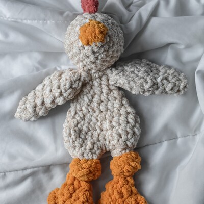 MINI Chickie Chicken Knotted Lovey Crochet Chicken PATTERN - Etsy