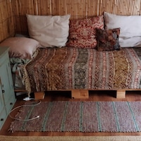 5x8 Ft. Indian Kilim Wool Jute Rug Rectangle Shape Rug Every Color ...