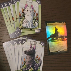 5 of Each Rin and Seri // Cat and Dog Tokens for Magic the Gathering - Etsy