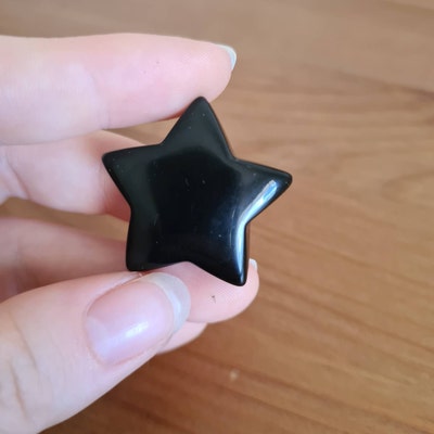 Mini Star Crystal Black Obsidian Celestial Crystals Star - Etsy