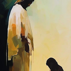 The Holy Cross, Jesus Christ, Abstract Christian Art, Minimalist, Digital, Wall Art, Jesus Print ...