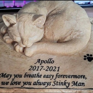 Cat Memorial Stone Personalized Cat Memorial Gift Cat Grave | Etsy