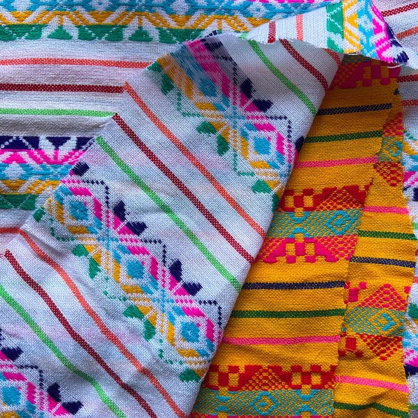 Colorful Woven Mexican Fabric by the Yard - Etsy