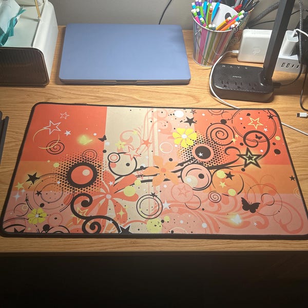 Frutiger Metro Aqua and Green Swirl Mouse Pad, 9x8 Computer Aesthetic ...