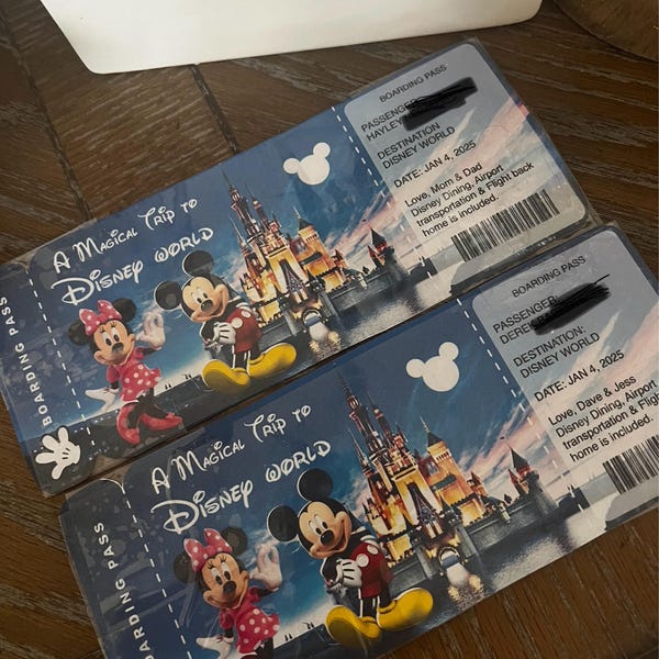 Printable Ticket to Disneyworld, Boarding Pass, Customizable Template ...