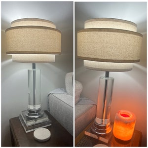 3-tier 18 Hardback Lamp Shade in Off-white Muslin Fabric - Etsy